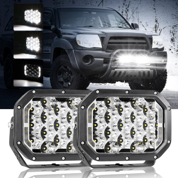 Auxbeam® 7x5 Inch Rectangle LED Pods White Spot LED Driving Auxbeam® 7x5 Inch Rectangle LED Pods White Spot LED Driving