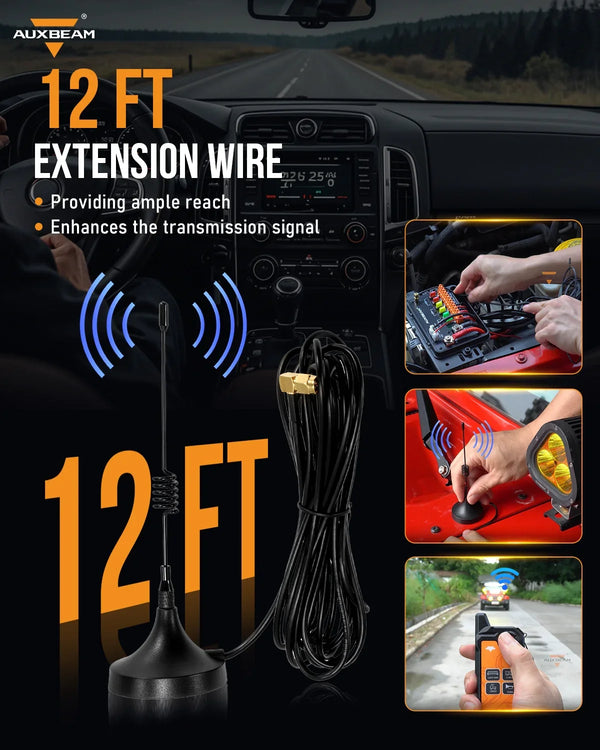 3.6m/12ft Antenna with Magnetic Base for Wireless Remote Control Switc