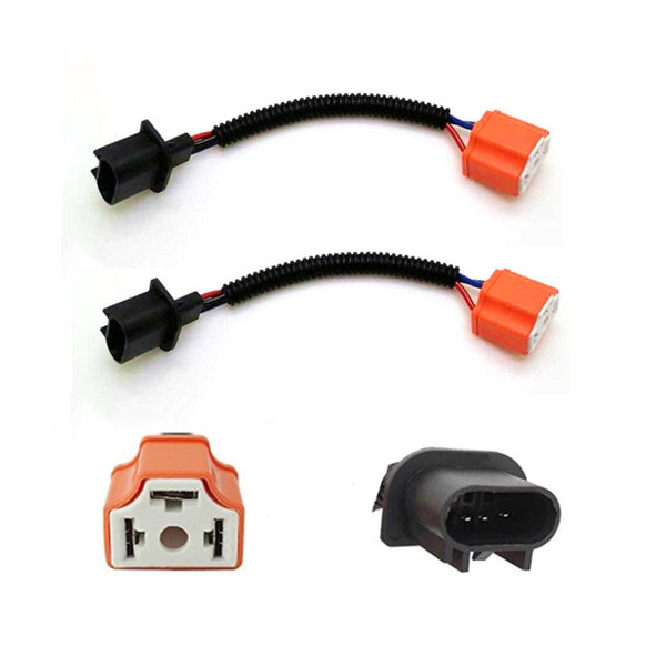 H13 Male to H4 Female Adapter Wiring Harness Connector Headlight Conve