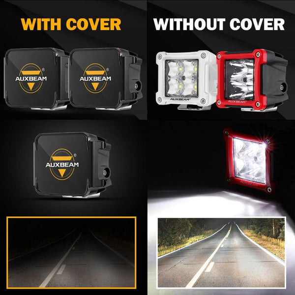 Auxbeam® 3 Inch LED Driving Light Black Cover Light Shield Cover
