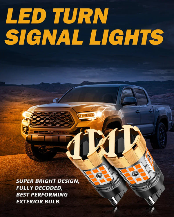 7440 7440A LED Turn Signal Light Rear/Front, Side Maker Light Bulbs 50W ...