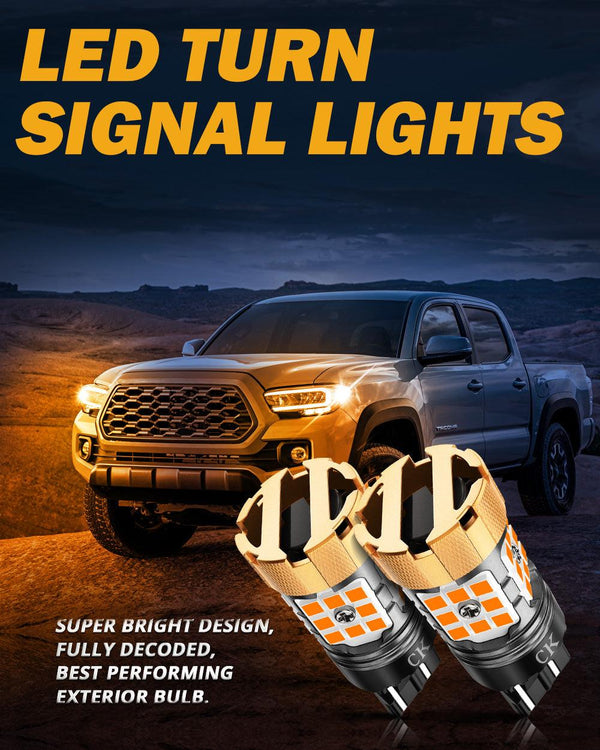 7443 US-CK LED Turn Signal Light Rear/Front, Side Maker Light Bulbs 50W ...