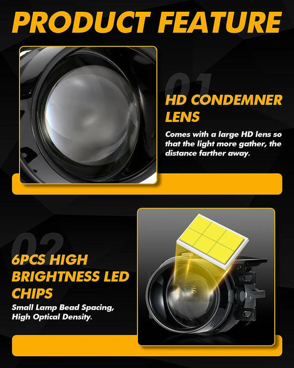 Auxbeam® 3 Inch bi-led projector lens fog light | HD lens fog light
