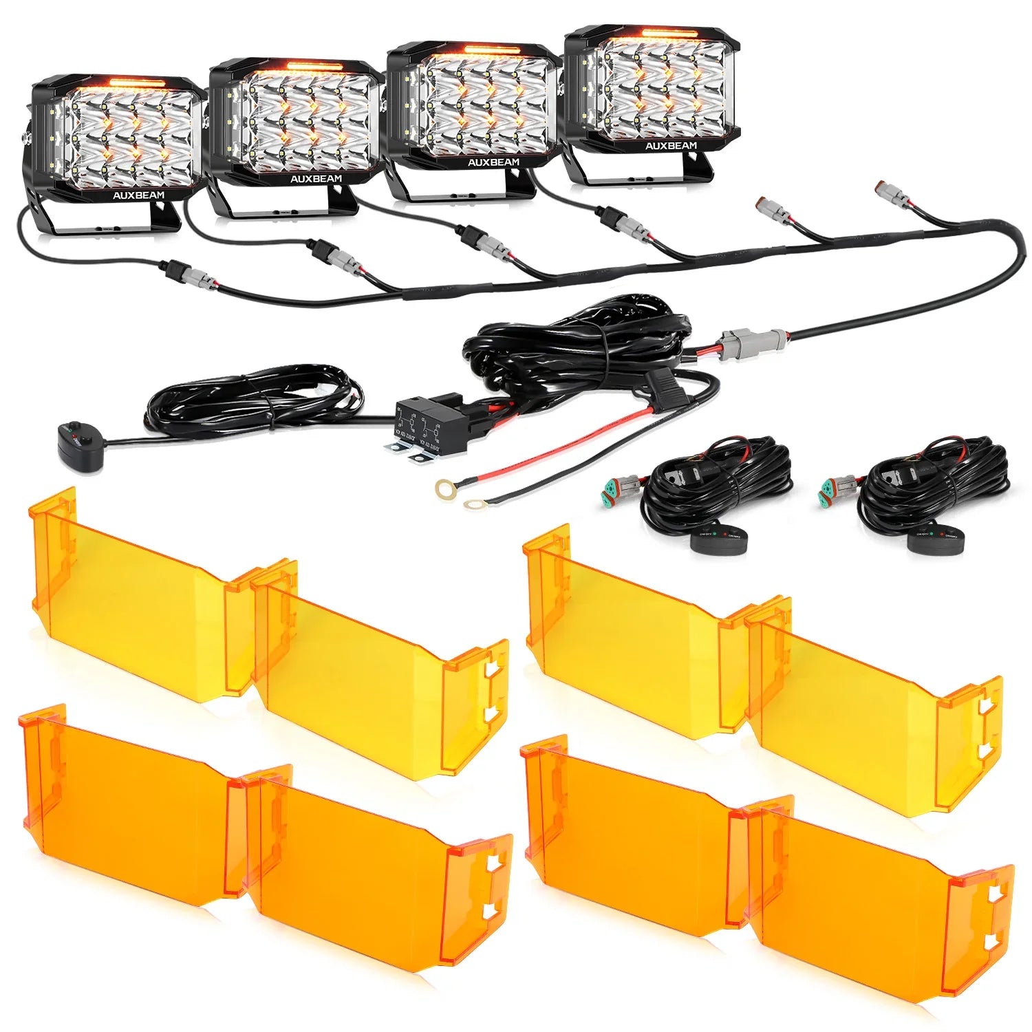 Auxbeam® 7x5 Inch Side Shooter LED Pod Lights Off Road Lights