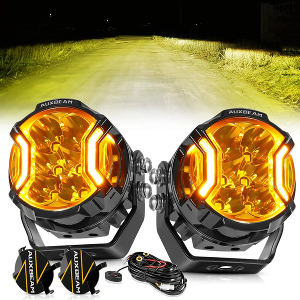 V-ULTRA Series | 3 Inch 108W LED Side Shooter Amber Pod Lights with Am