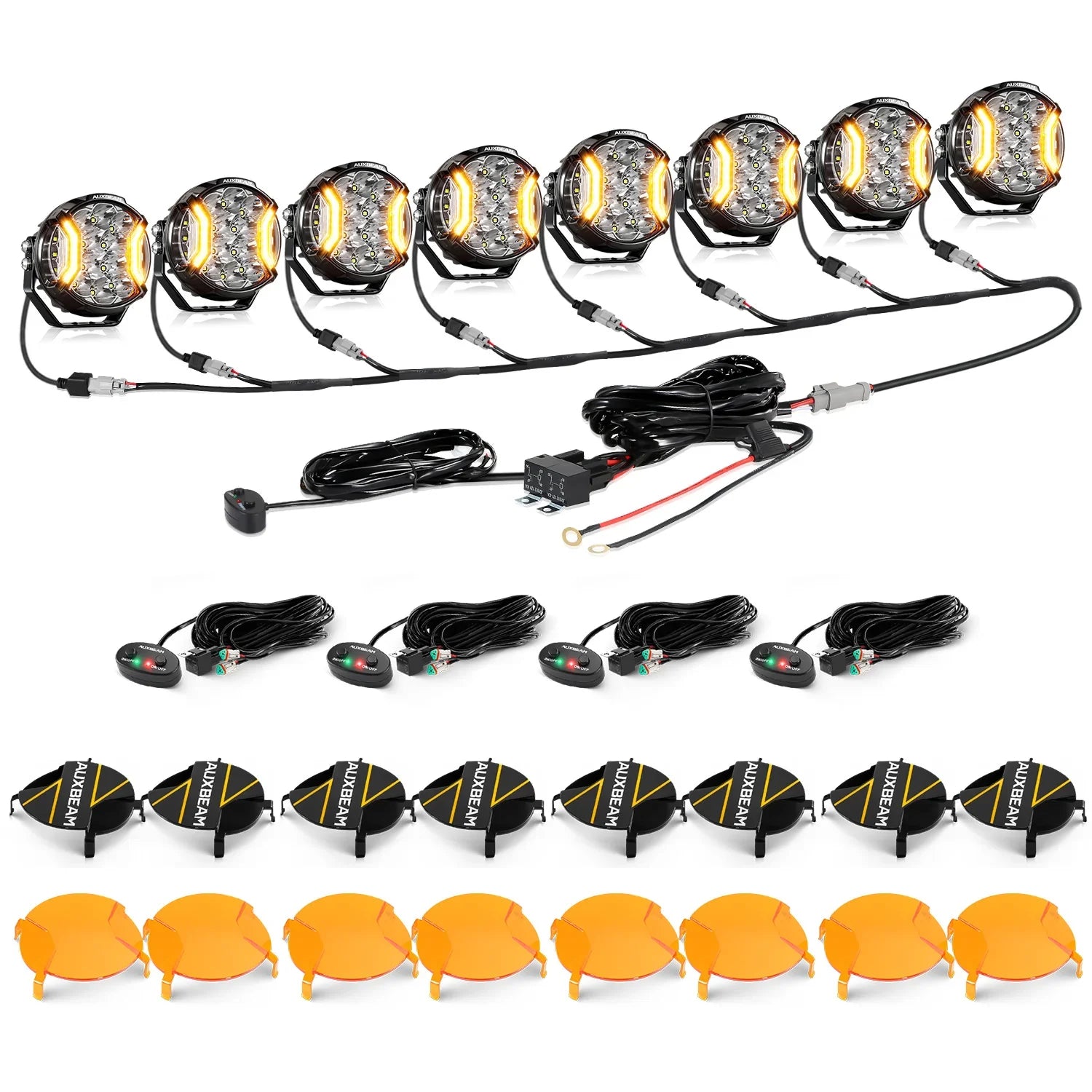 Auxbeam® V-ULTRA Series | 5 Inch 172W LED Side Shooter White Pod Lights ...
