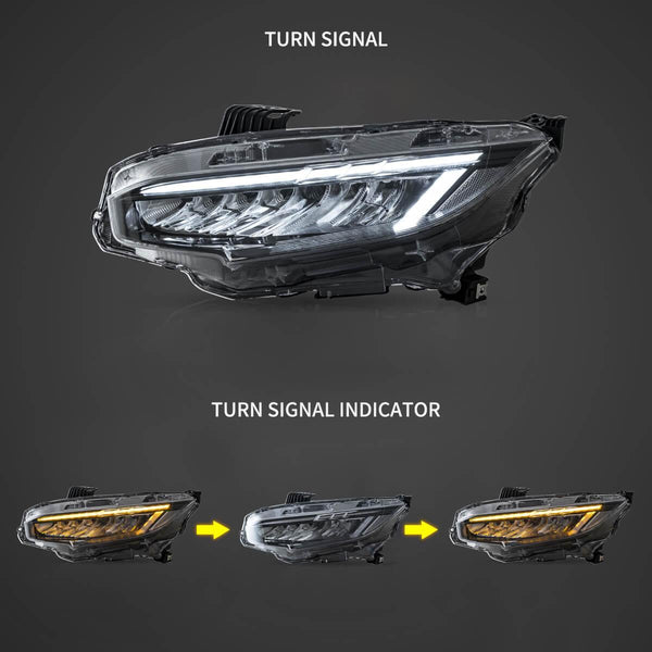 2015 2016 2017 2016 2019 2020 2021 Honda Civic 10th Gen LED Headlight ...