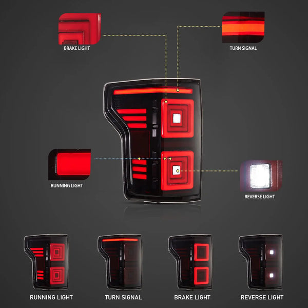 2015-2020 Ford F150 13th Gen (P552) LED Ugprade Tail Lights Assembly ...