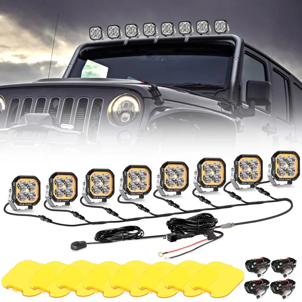 Auxbeam® Color Play Series 3 Inch 100W Spot LED Pod Lights Off Road ...