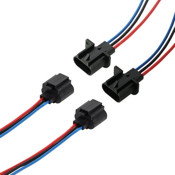 H13 LED Headlight Socket Male & Female Adapter Wiring Harness Connecto