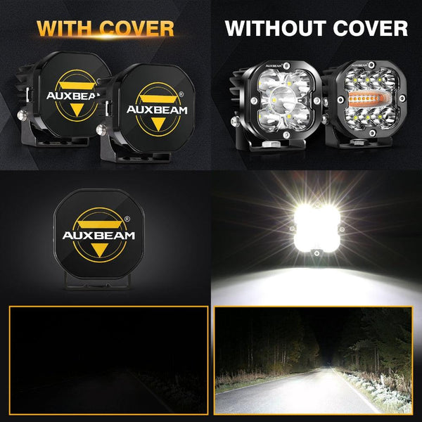 Auxbeam® 3 Inch LED Driving Light Black Cover Light Shield Cover