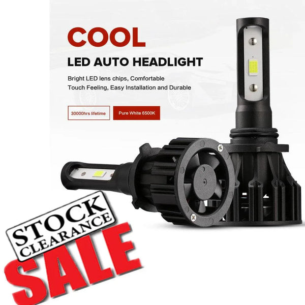 clear stock sales T5 Series Fan Cooling 50W 5000LM LED Headlight Bulbs ...