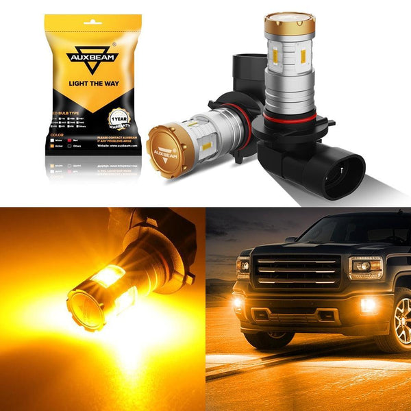 LED Fog Lights Bulbs/DRL White/Amber/Ice Blue 20W Crown-360°