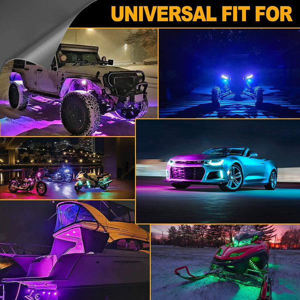 For GMC Sierra AT4 GMC Sierra 1500/2500/3500 RGB LED Rock Light Set ...