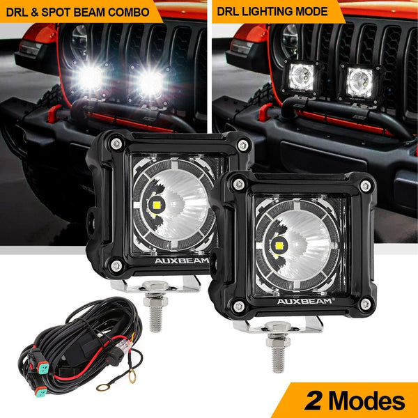 (2pcs/set) 3 inch 40W LED Pod Lights With DRL for SUV ATV UTV Trucks ...