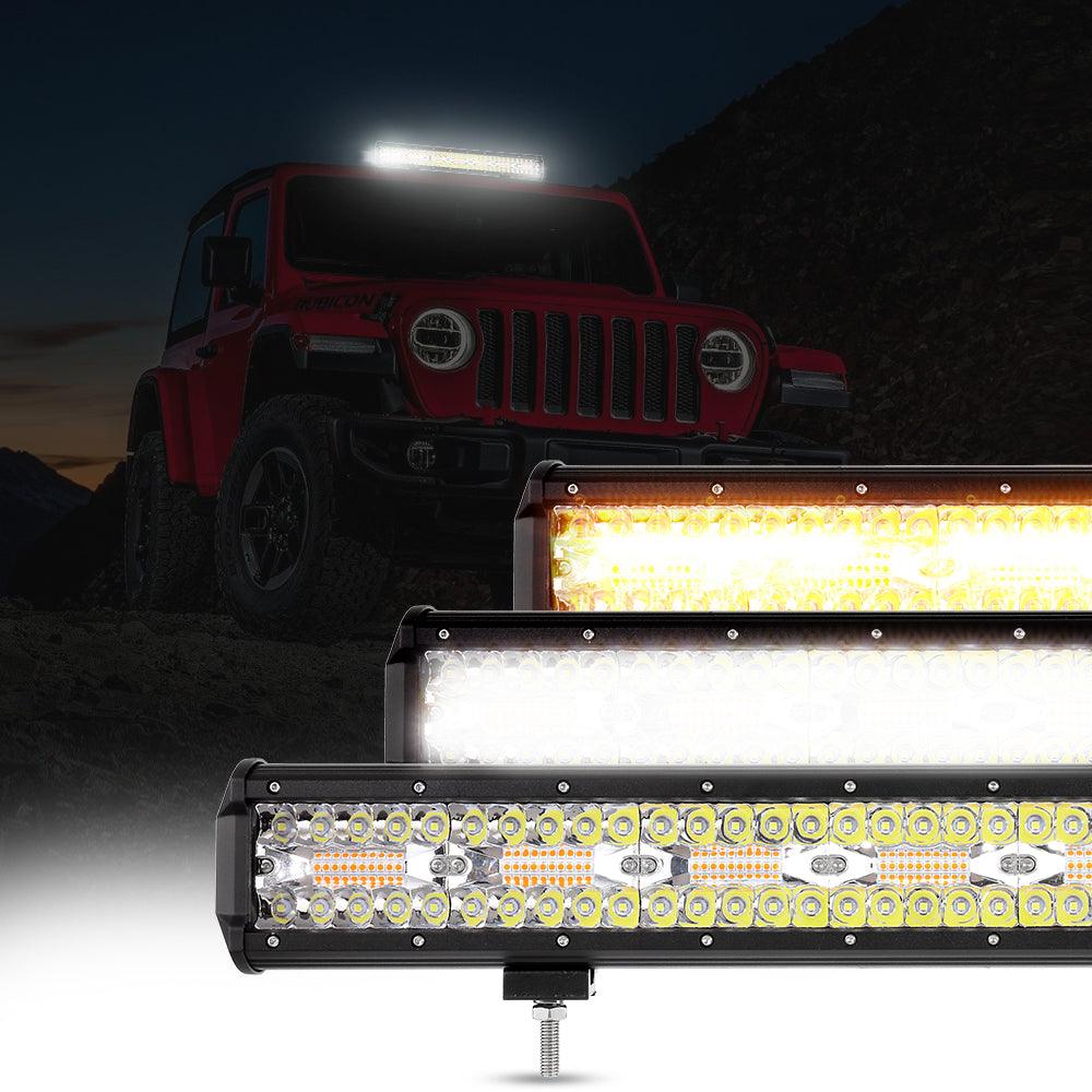 6 Modes Series 3 Inch/4Inch/7Inch/12Inch/20Inch White&Amber LED Light Bar - Custom motors
